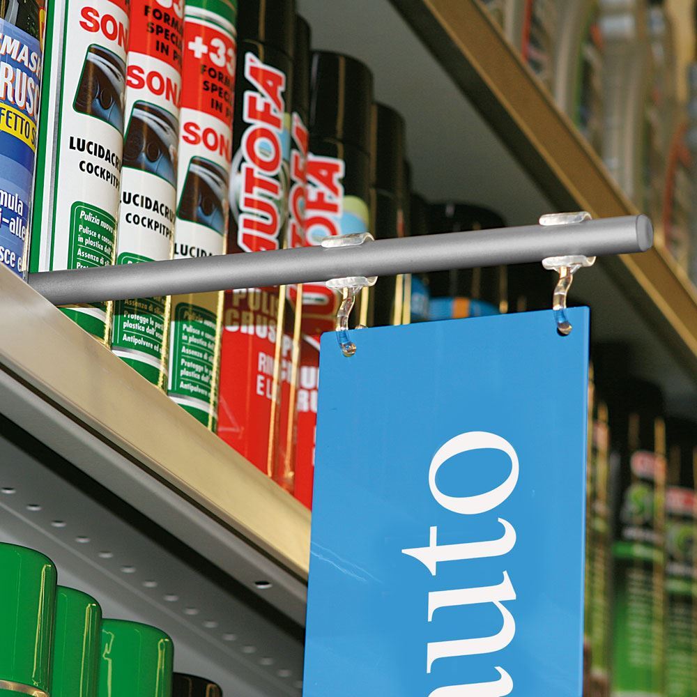 Synco Display & POP | ADHESIVE AISLE SIGN FIXTURE